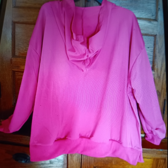 None | Tops | Plus Size 4x Bust 58 New Hot Pink Classier Hooded ...